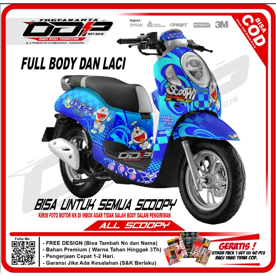 Jual decal scoopy full body dekal stiker striping honda scopy TERBARU ...