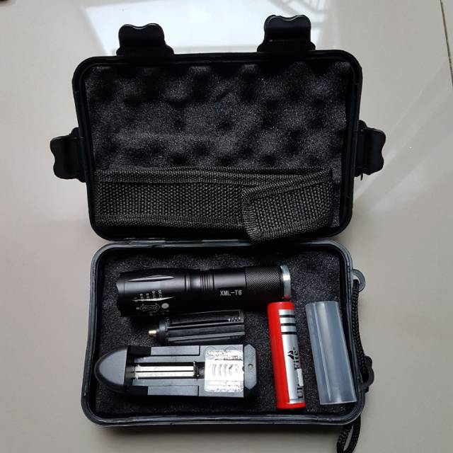 Jual Sinter senter SWAT Tactical Led XML-T6 cree XM-L2 zoom flashlight ...