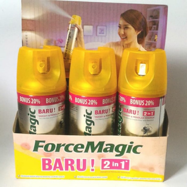 Jual FORCE MAGIC Aerosol Pembasmi Nyamuk 230ML BONUS 20% | Shopee Indonesia