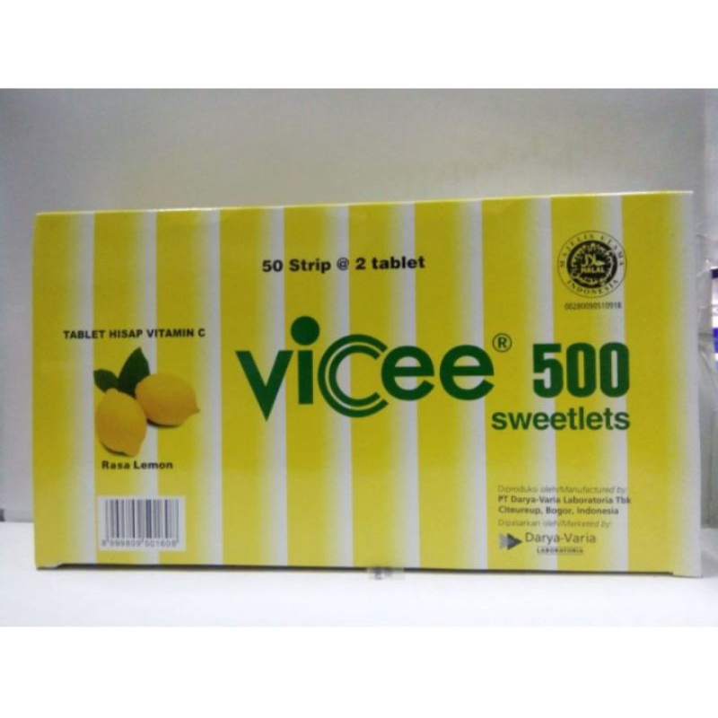 Jual Vicee Vitamin C rasa anggur,Jeruk,Lemon, & Strawberry ( 100 tablet ...