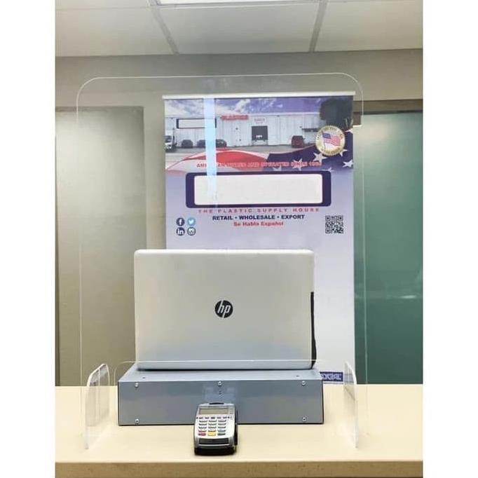 Jual Pembatas Meja Kasir Akrilik / Sekat Meja Resepsionis helloto99 ...