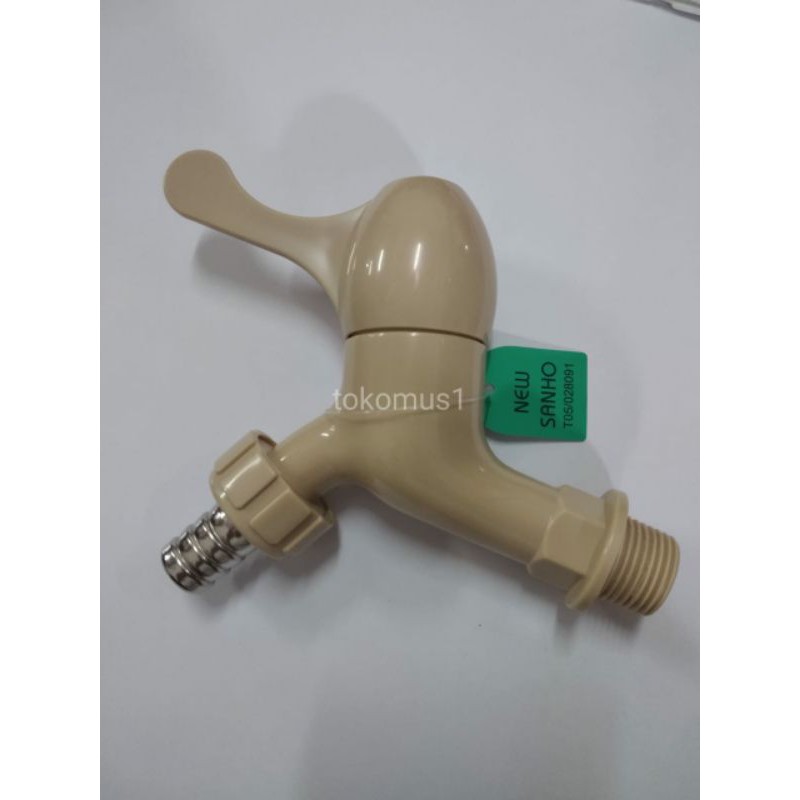 Jual Keran Kran Air 1/2" New Sanho Kran Taman PVC Tebal Model Engkol ...