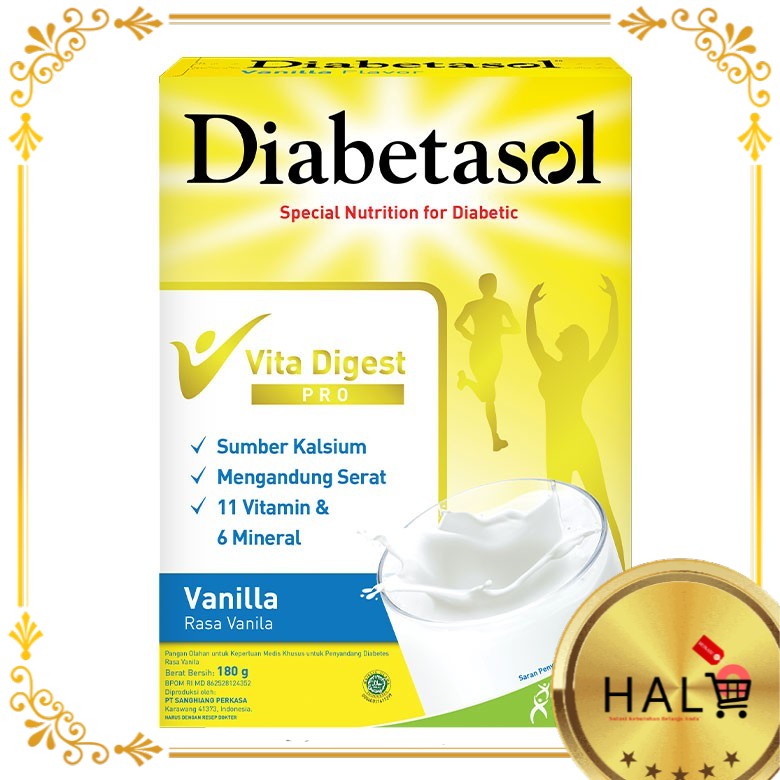 Jual DIABETASOL VANILLA @180GR | Shopee Indonesia
