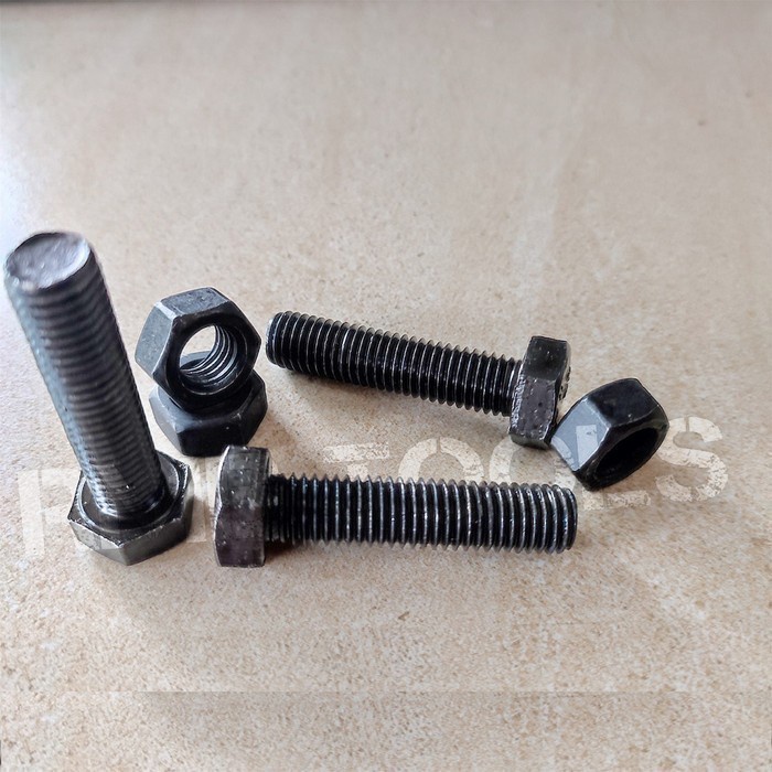 Jual M10x55 Baut Mur Baja Hitam M10 Grade 8.8 Kunci 17 Pitch 1.50 Full Drat | Shopee Indonesia