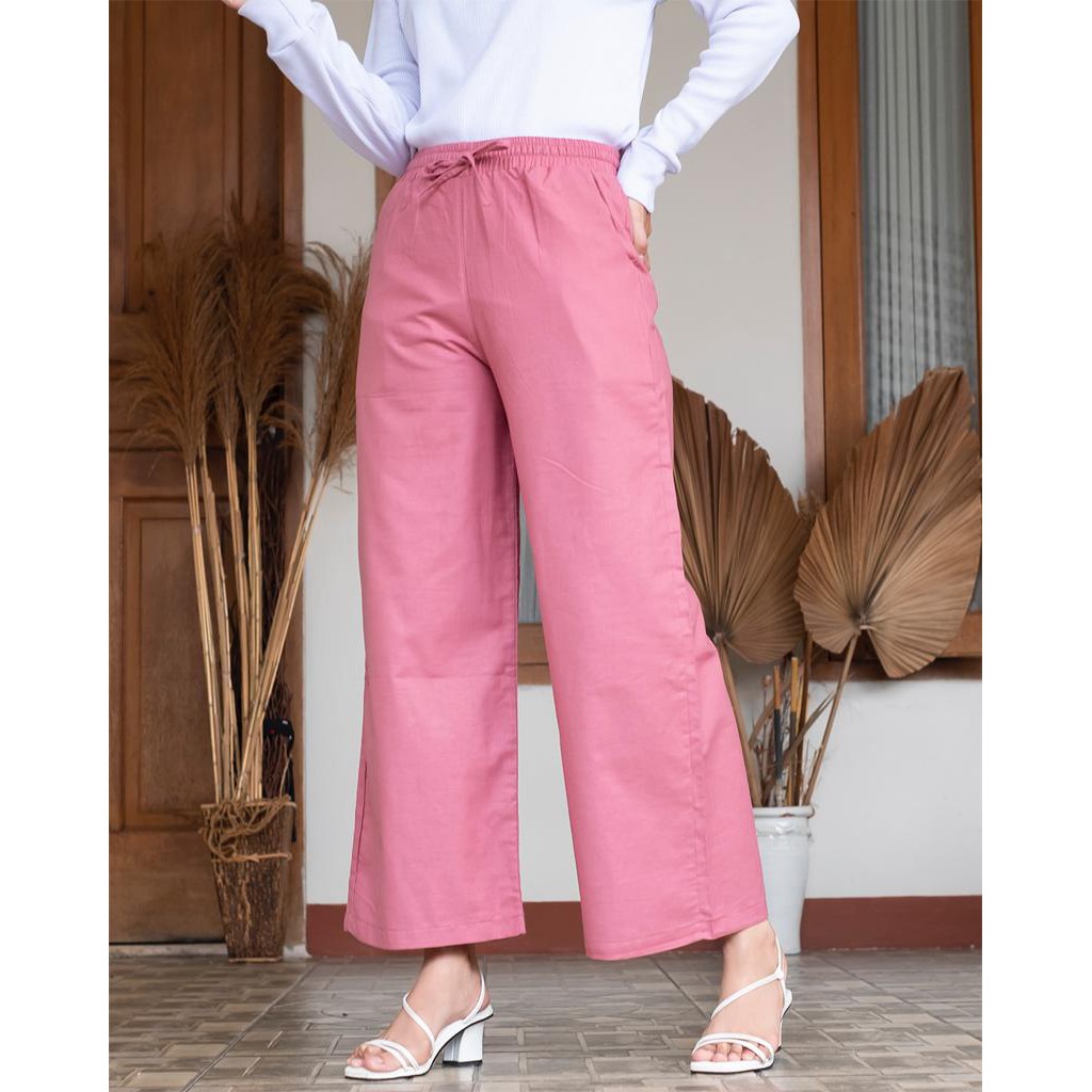 Jual HaymeeIDN - Saskia Kulot Linen Rami Bawahan Cullot Premium Cewe ...