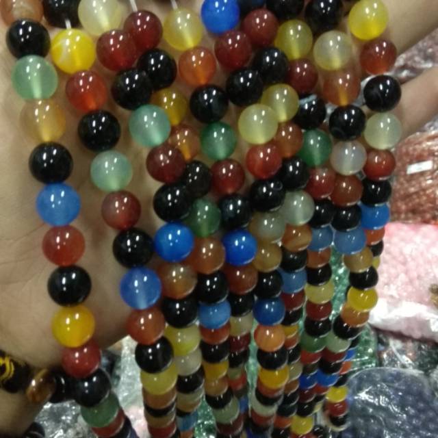 Jual Batu alam mix warna uk 4,6,8,10,12,14mm | Shopee Indonesia
