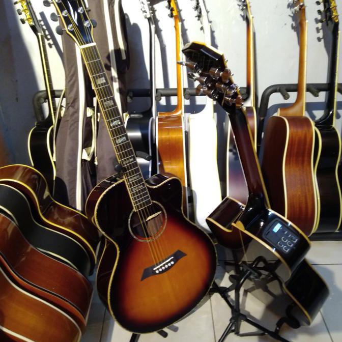Jual Gitar Akustik Elektrik Original Full Solid By Dame Lilies 520E L ...