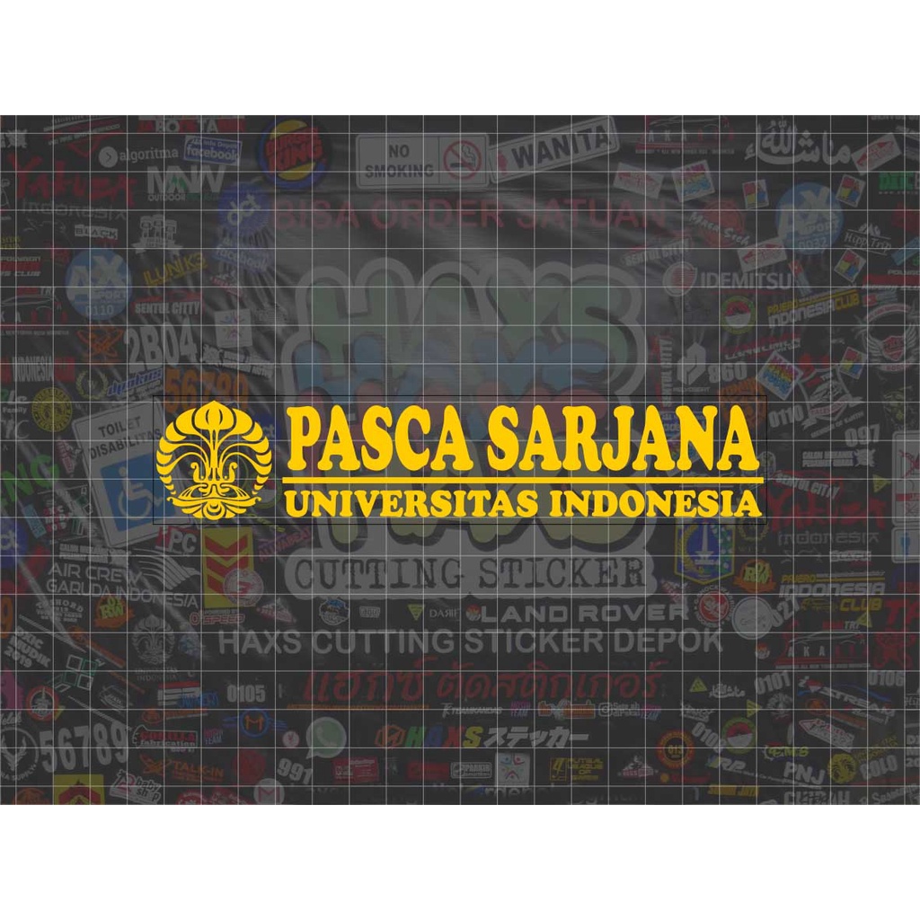 Jual Cutting Sticker Pasca Sarjana UI Universitas Indonesia Ukuran 20 ...
