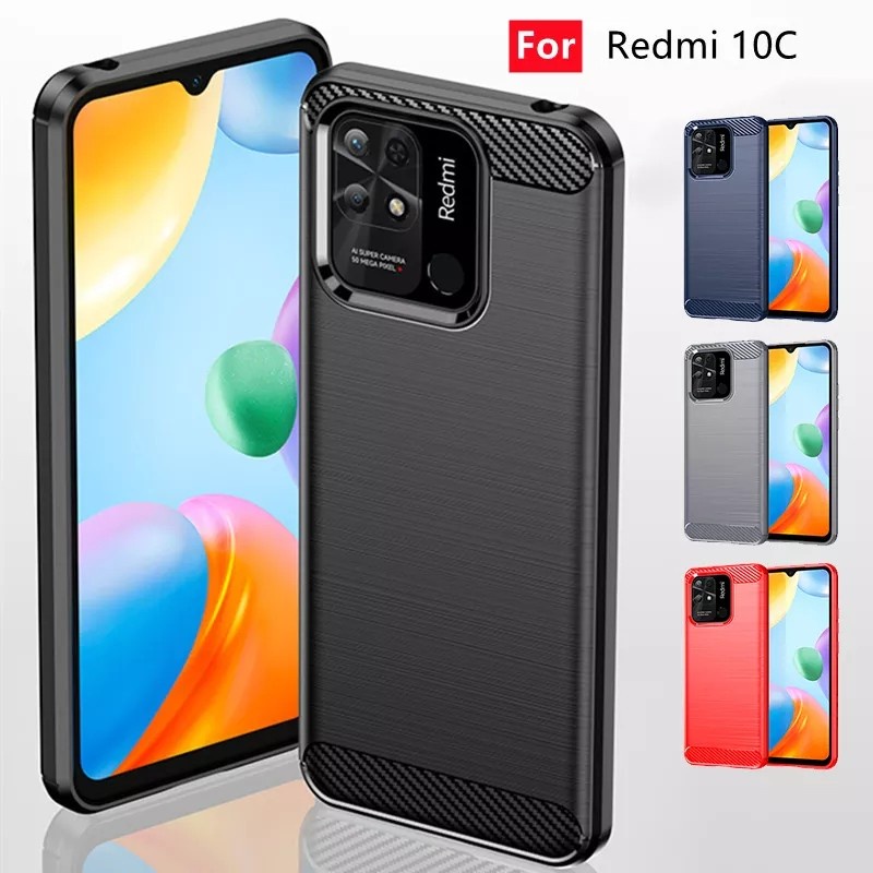 Jual CASE XIAOMI REDMI 10C SLIM ARMOR RUGGED CARBON FIBER ANTI ...