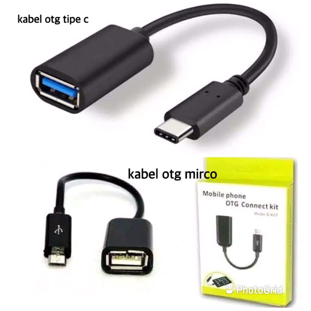 Jual Kabel otg micro atau dari USB ke hp/ kabel otg tipe c | Shopee ...