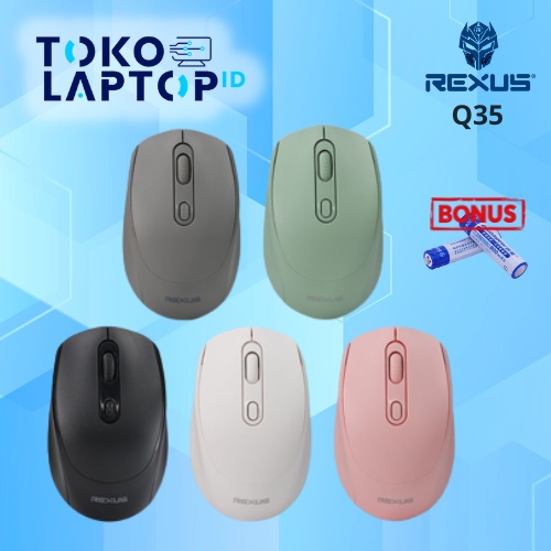 Jual Rexus Q35 Wireless Silent Click Office Mouse | Shopee Indonesia