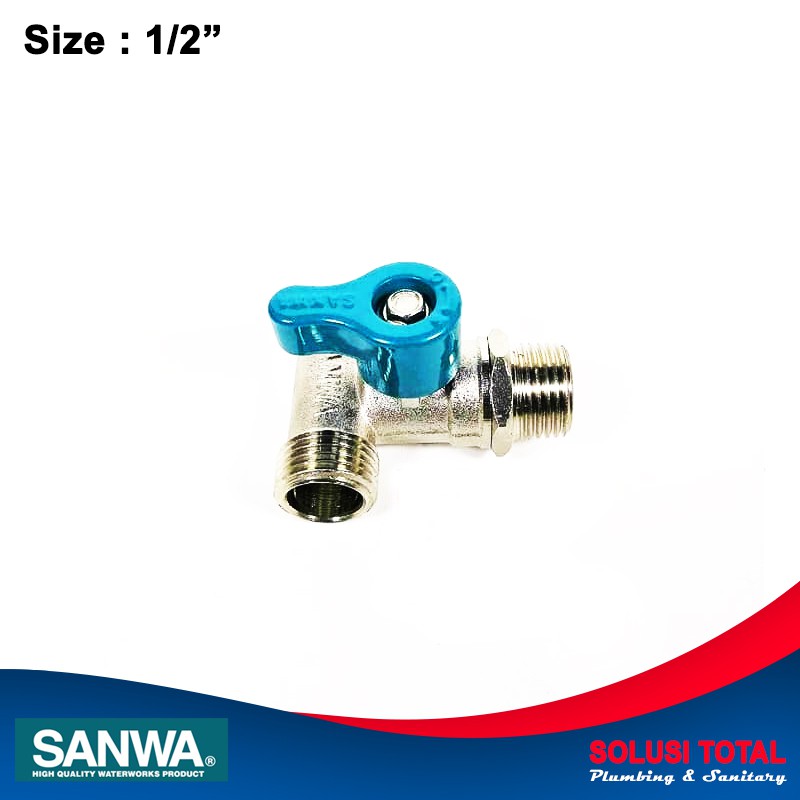 Jual Mini Ball Valve SANWA Kuningan 3 Ways 1/2 Stop Kran Tee MMM Brass | Shopee Indonesia