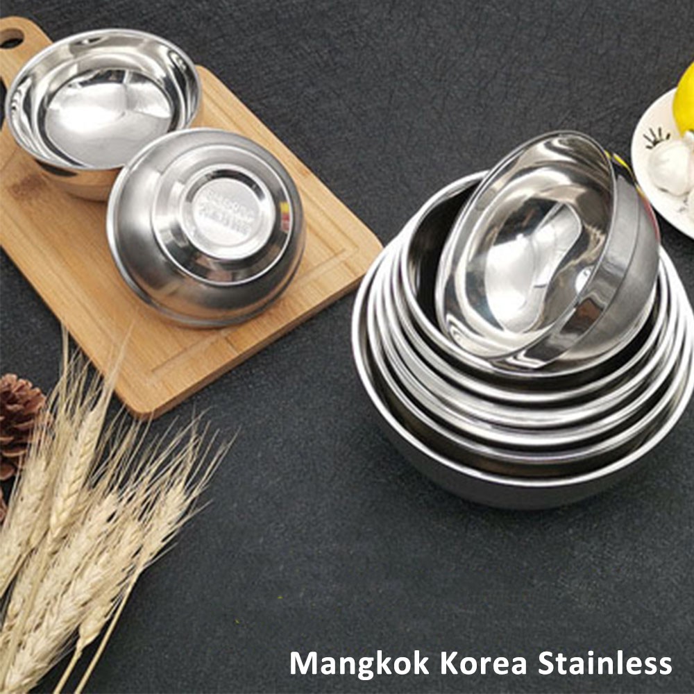 Jual 99% Mangkok Korea [ 12cm 14cm 16cm ] - Stainless Steel Mangkuk ...