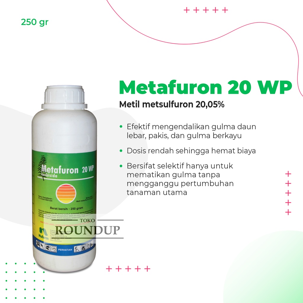 Jual Metafuron 20 WP 250 gram | Herbisida / Racun untuk Gulma Berdaun ...