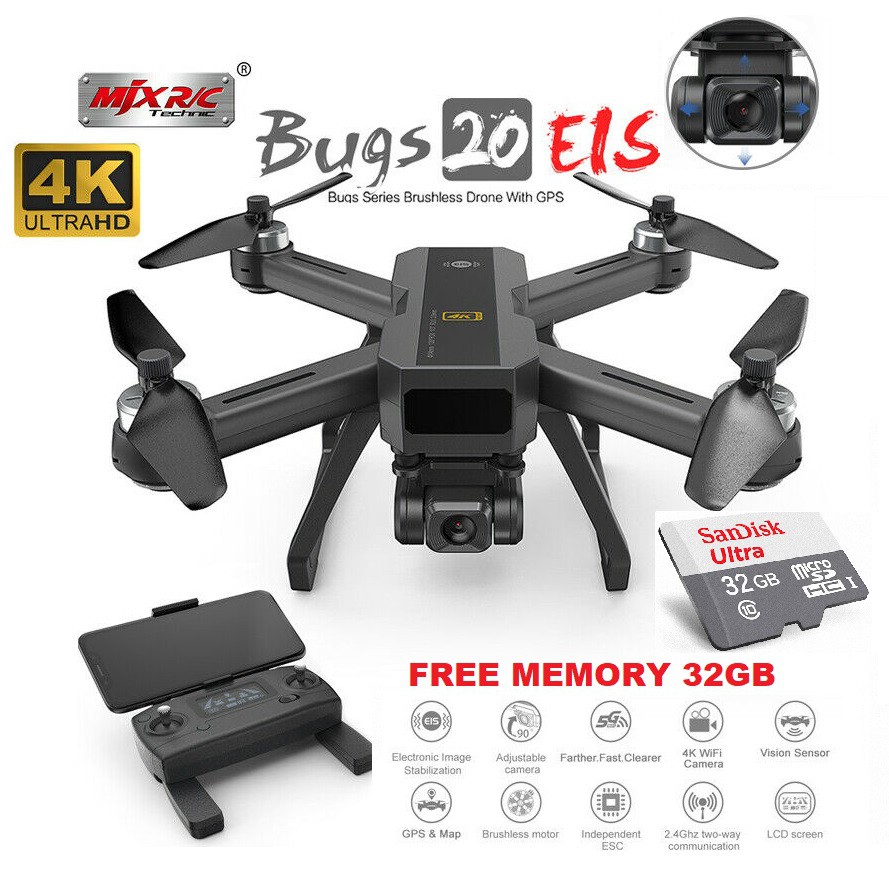Jual FREE MEMORY MJX B20 B 20 EIS with 4K 5G WiFi Brushless Drone Camera Shopee Indonesia