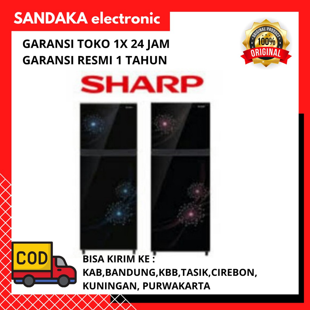 Jual KULKAS SHARP 2 PINTU SJ237 SJ 237 MG DB BLUE DP PINK GARANSI RESMI ...