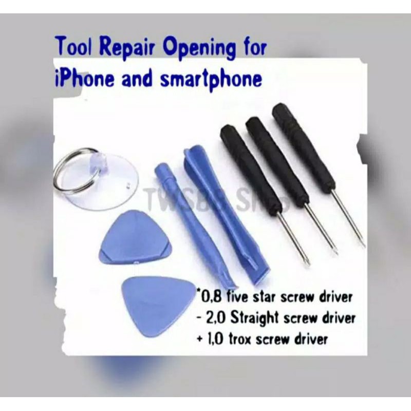 Jual repair obeng opening tools kit 1 set obeng pembuka iphone hp ...