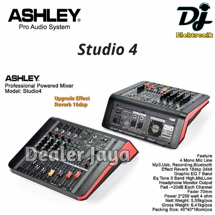 Jual Power Mixer Ashley STUDIO 4 / STUDIO4 - 4 channel | Shopee Indonesia