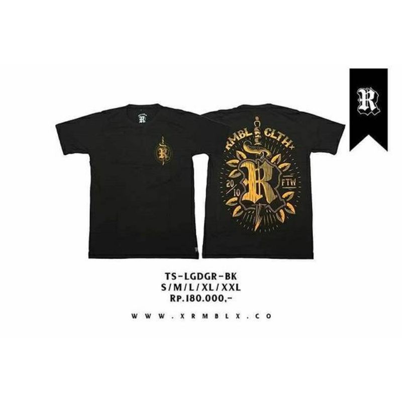 Jual KAOS RUMBLE BALI ORIGINAL RMBL BALI MOTIF R LOGO KUNING LIMITED ...