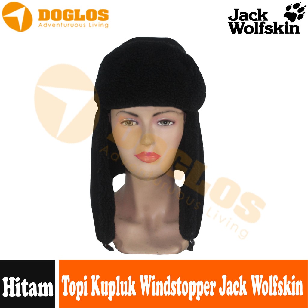 Jual Windstopper Kupluk Polar Campur Tebal hangat Bulu Hitam | Shopee ...