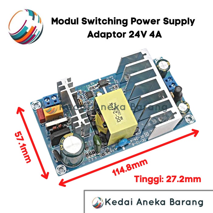 Jual Module Modul Switching Power Supply SMPS PSU 24V 4A AC-DC AC - DC Adaptor Adapter PCB Board ...