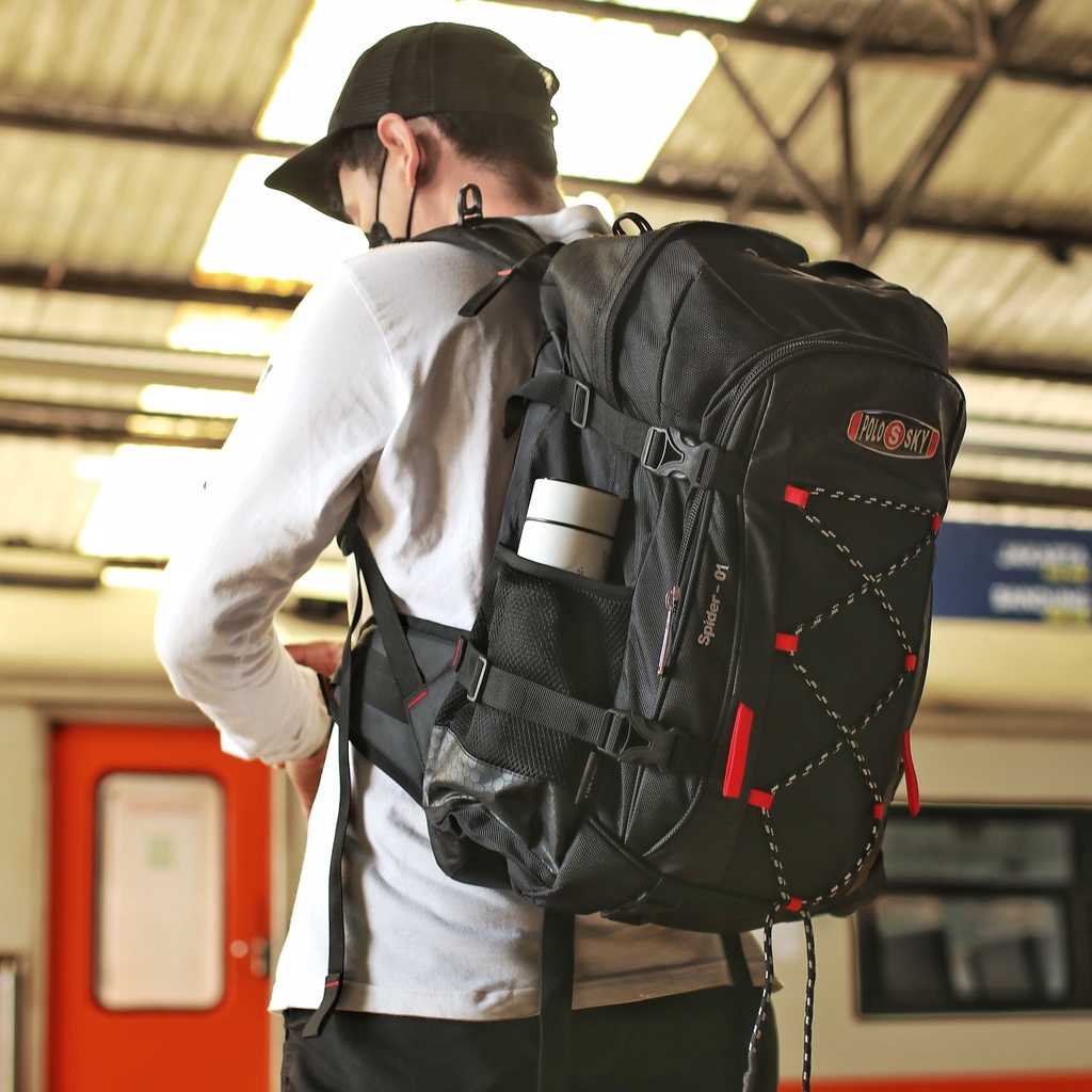 Jual [ POLOSKY ] Tas Ransel Jumbo Original Pria Backpack 60L New Tas ...