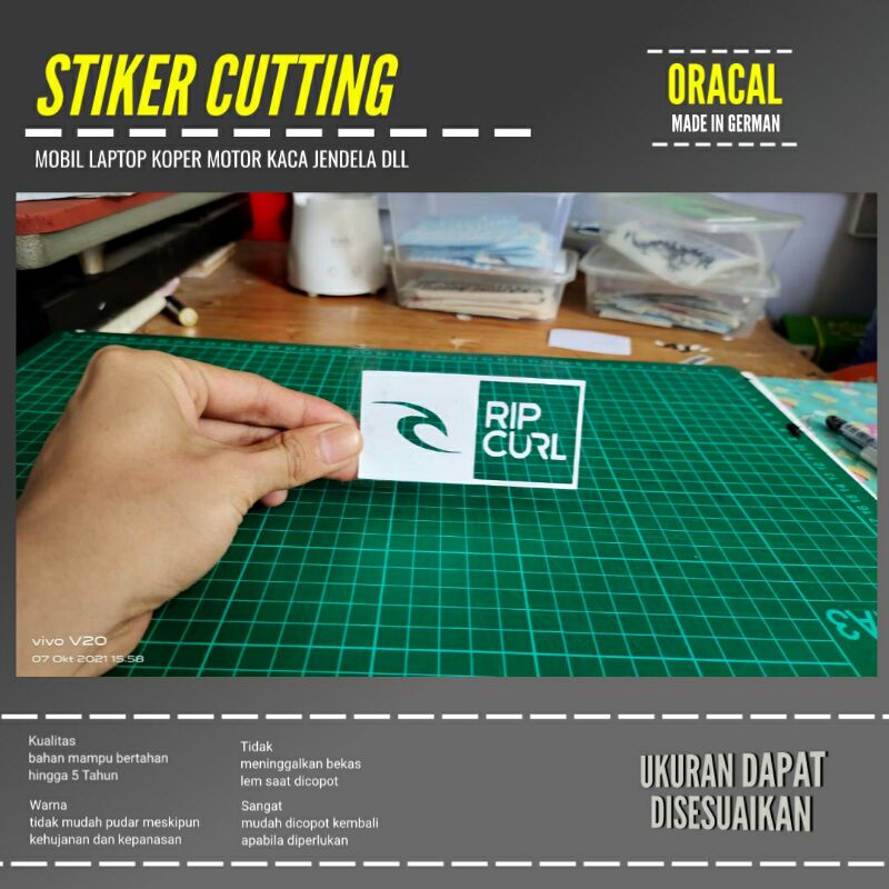 Jual STIKER RIP CURL KECIL CUTTING BAHAN ORACAL CUSTOM | Shopee Indonesia