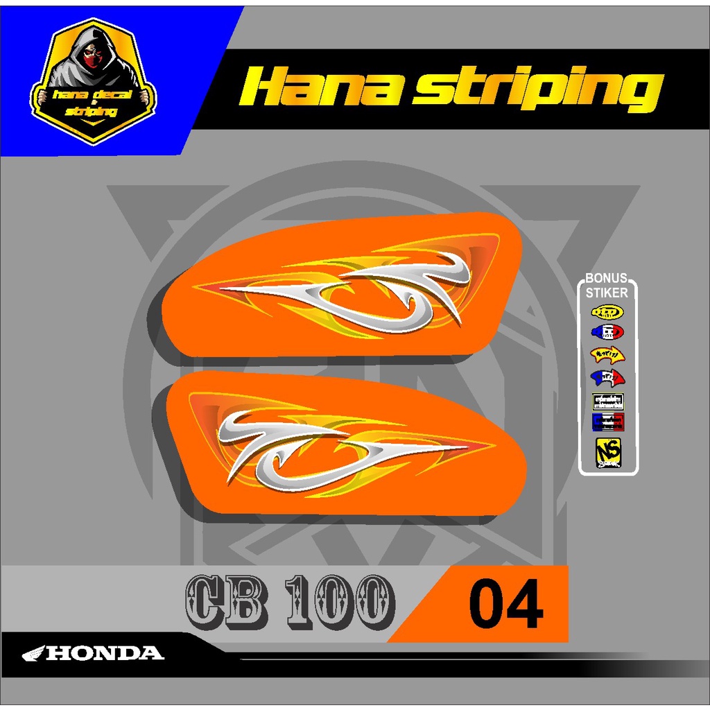 Jual Stiker Striping Lis motor Cb lama Cb 100 cb Glatik motif Airbrush ...