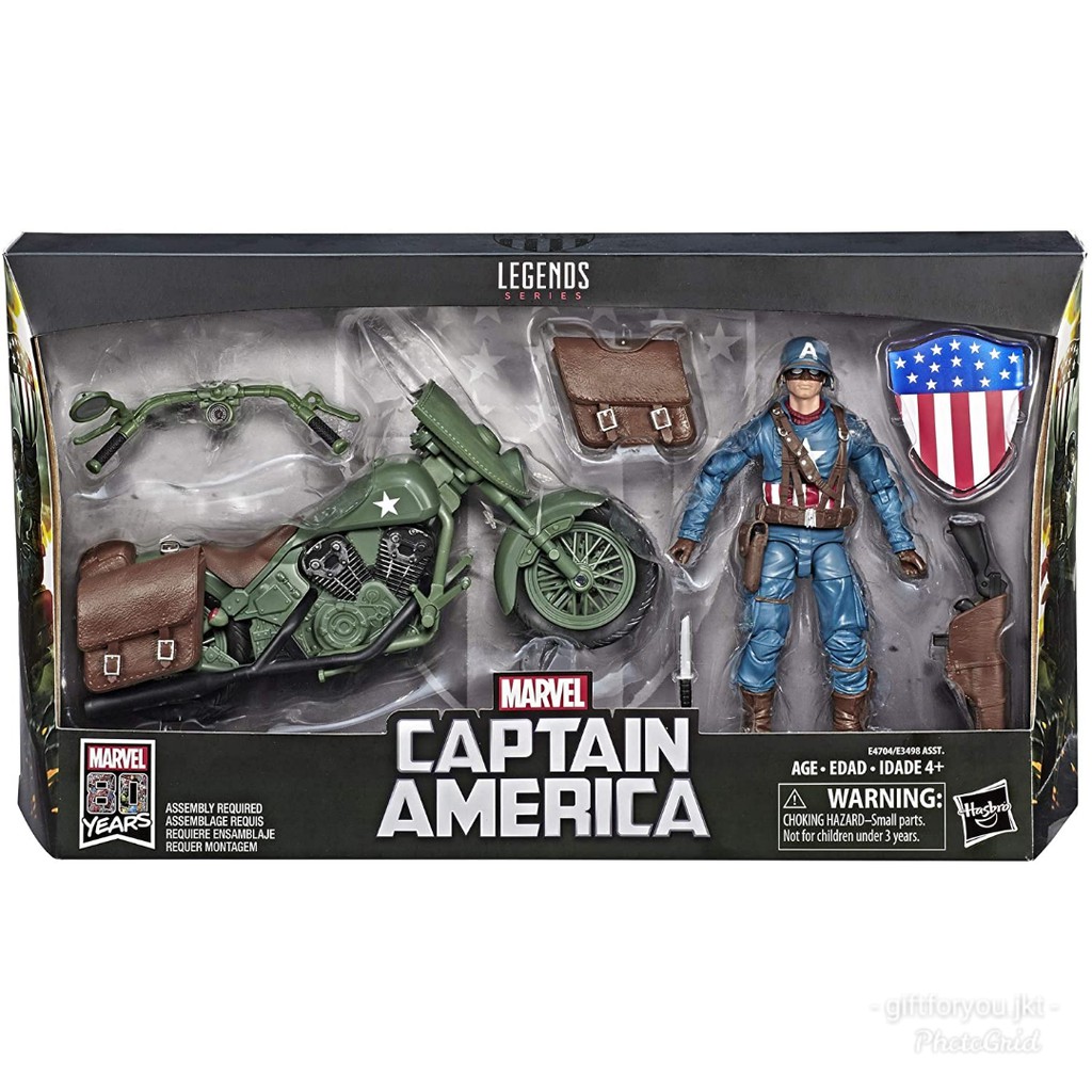 Jual Mainan Figure Captain America Motor Cycle Legends Series Marvel ...