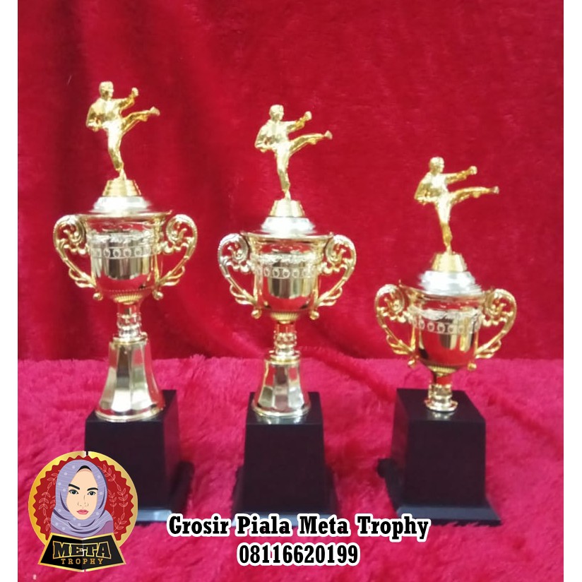 Jual Piala SET Juara 123 MURAH Karakter Bela Diri Karate Silat Lari ...
