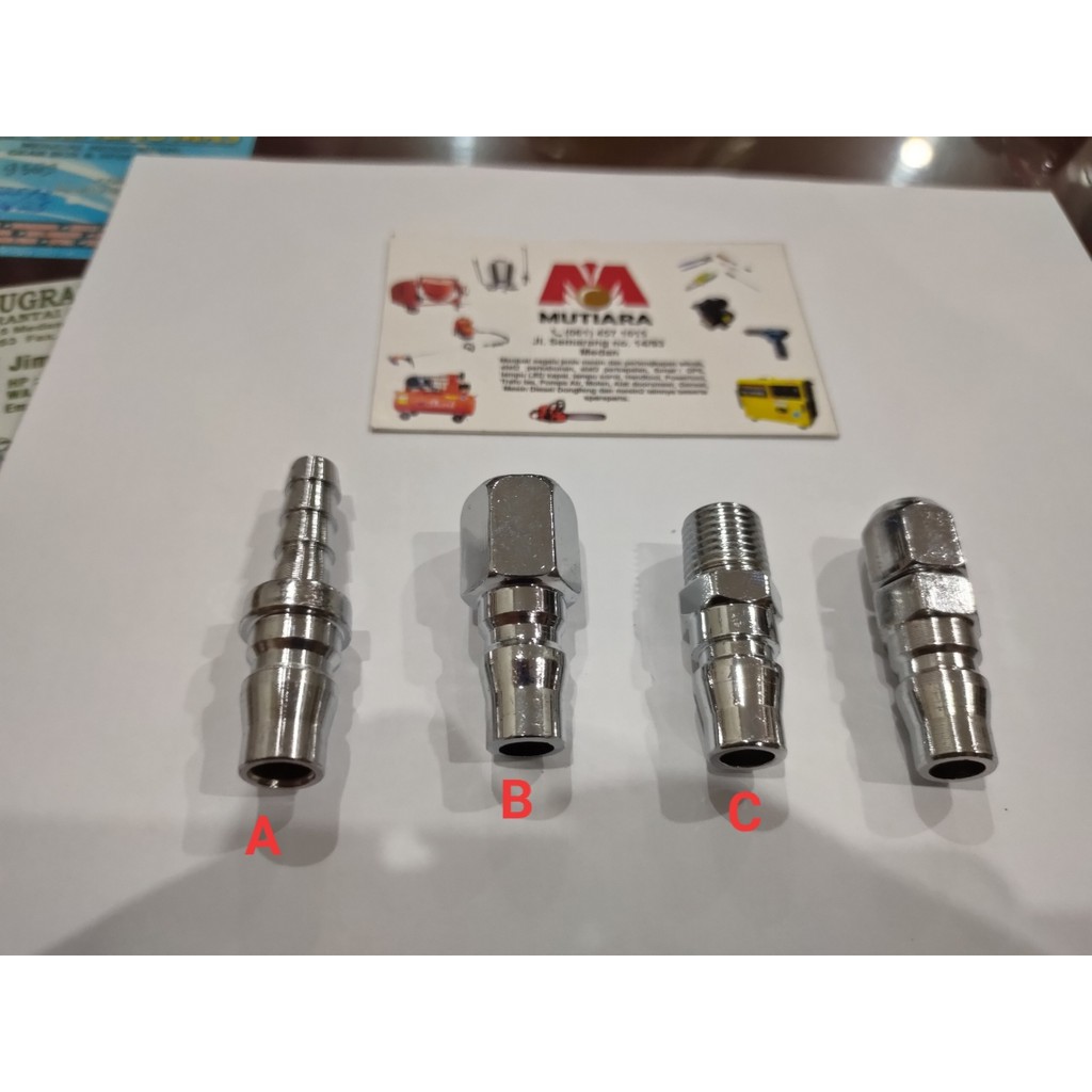 Jual Konektor Quick Connector Selang Kompressor Angin Coupler Jantan ...