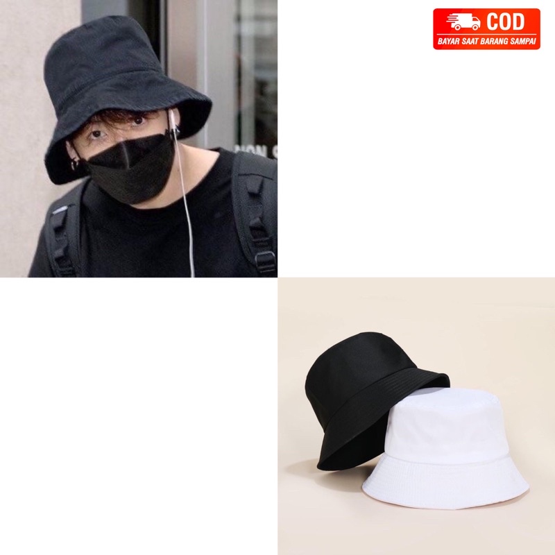 Jual Bucket Hat Polos Premium Pria Wanita Gaya Korea Termurah | Shopee ...