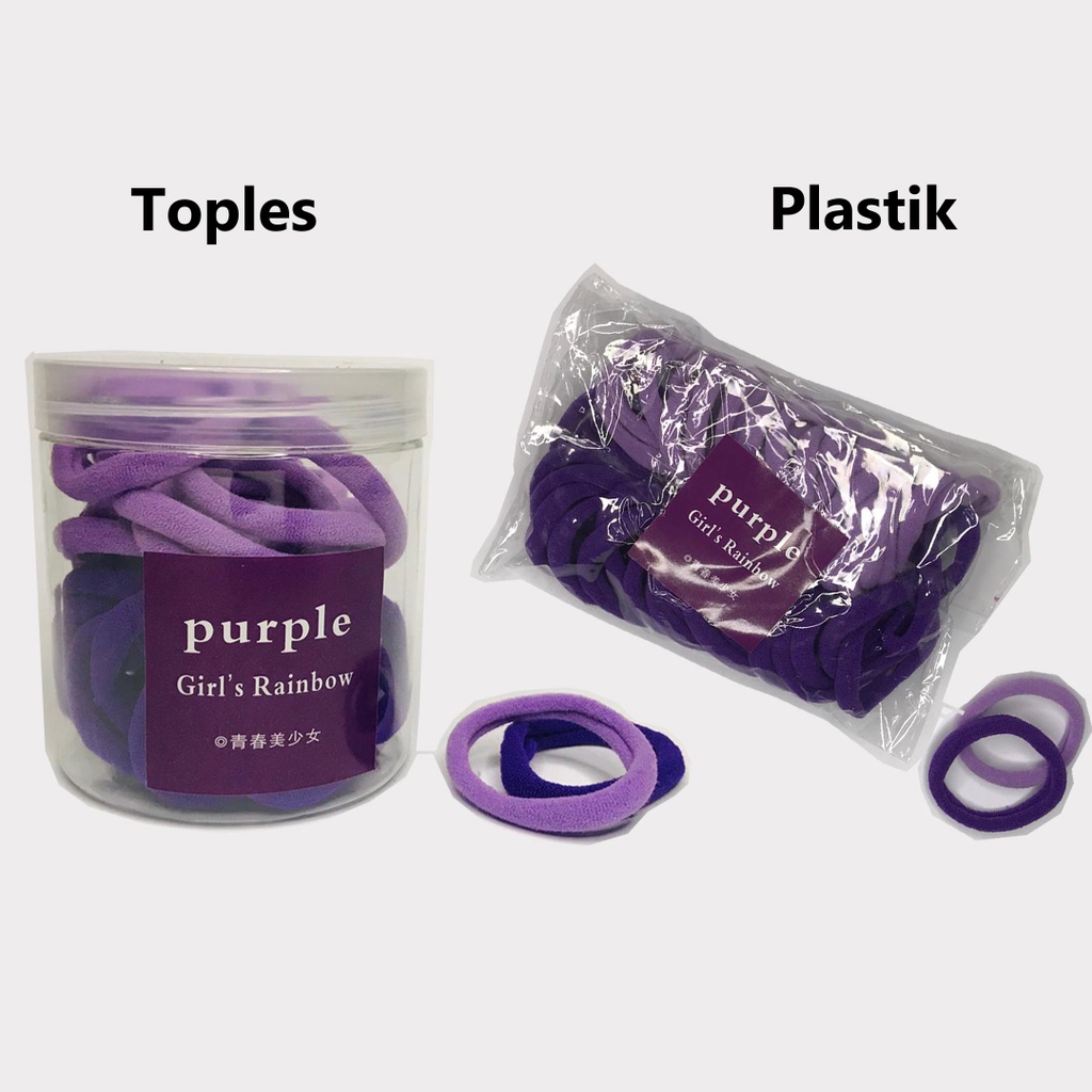 Jual INFY - Karet Ikat Rambut Korea Bahan Karet Elastis 50 PCS / Set ...