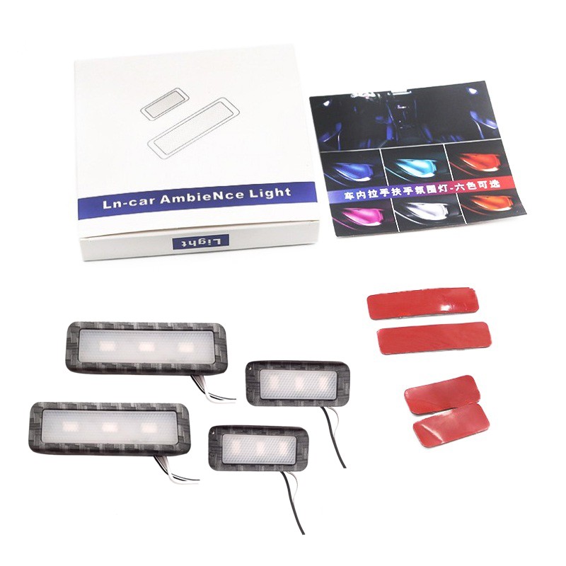 Jual Lampu LED Interior Ambience light 4 Pcs / Set Ice Blue Car Door ...