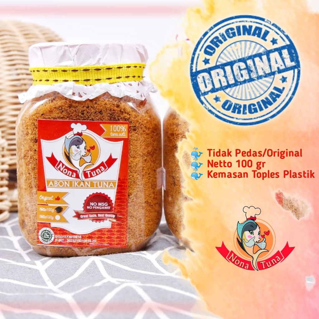 Jual ABON TUNA 100 gr ORIGINAL Kemasan Toples / NONA TUNA / ABON SEHAT ...