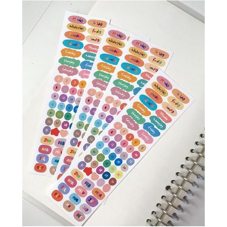 Jual Dairy Deco - Cute Month & Day Stickers (1sheet) | Shopee Indonesia