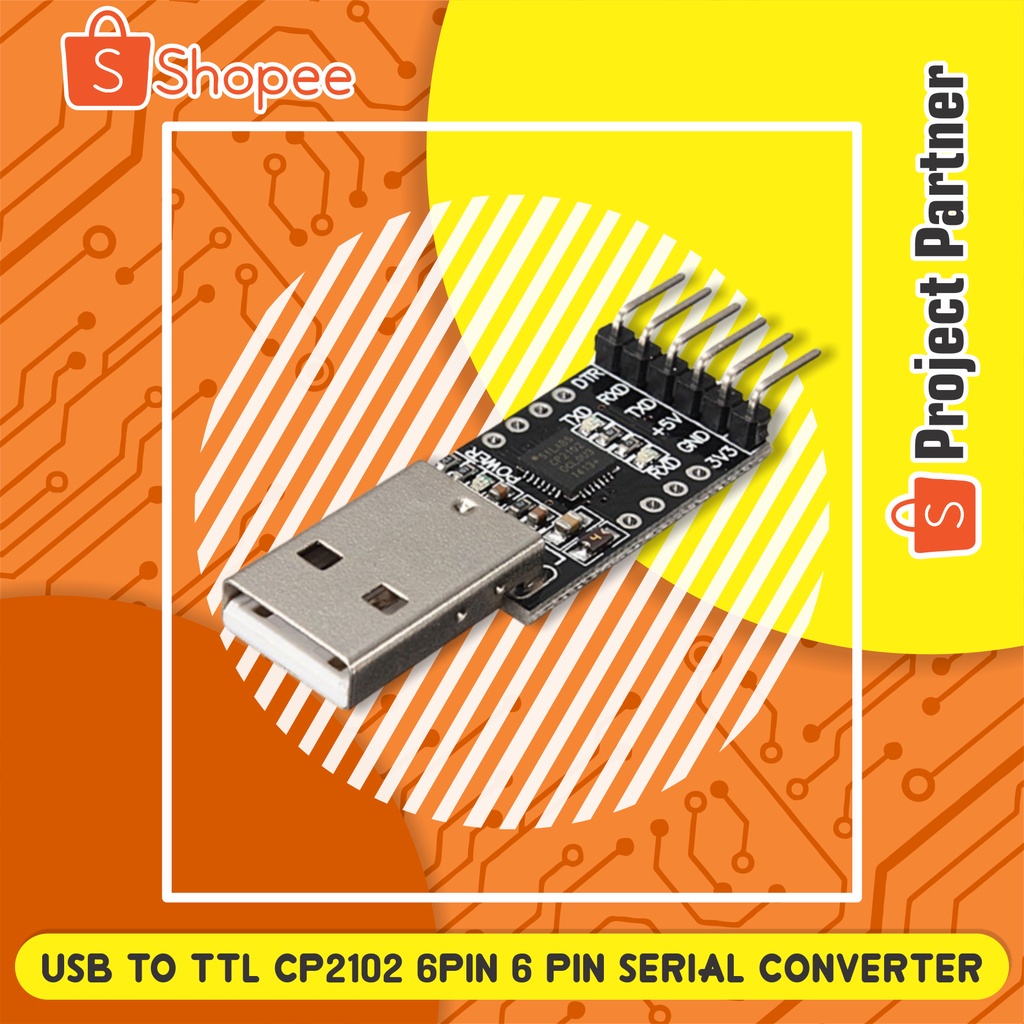 Jual USB to TTL CP2102 6Pin 6 Pin Serial Converter STC Replace FT232 ...