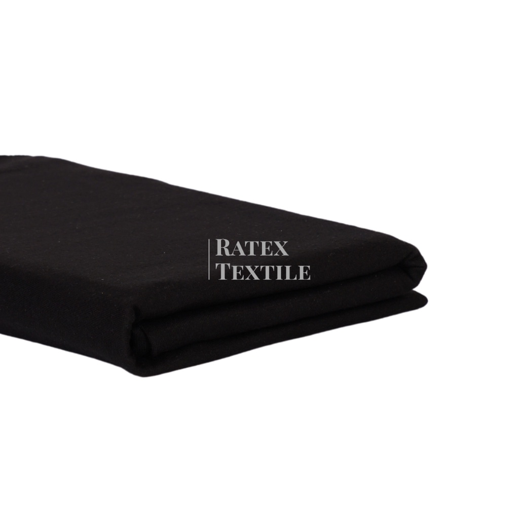 Jual KAIN COTTON COMBED 16S (HITAM ) +RIB (0.05) | Shopee Indonesia