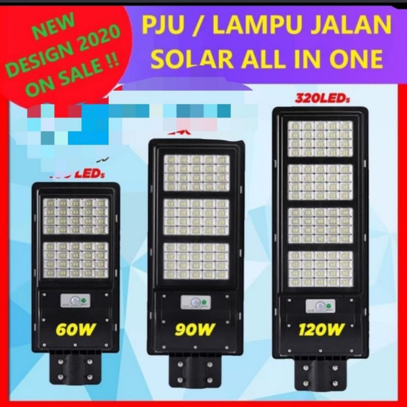 Jual lampu jalan solar sel cel 60w 90w 120w 120 90 60 watt pju led ...