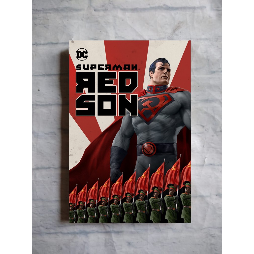 Jual Poster superhero film SUPERMAN RED SON hiasan dinding vintage kayu ...