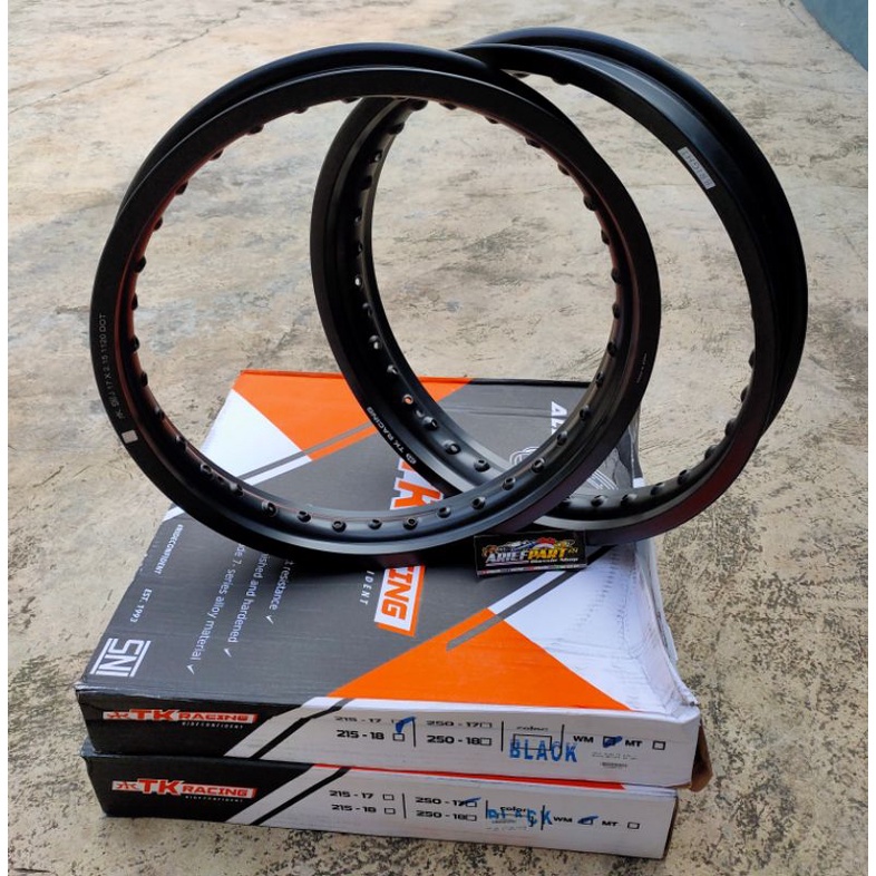 Jual velg TK racing hitam 215/250 velg TK bright hitam hole 36 ring 17 ...