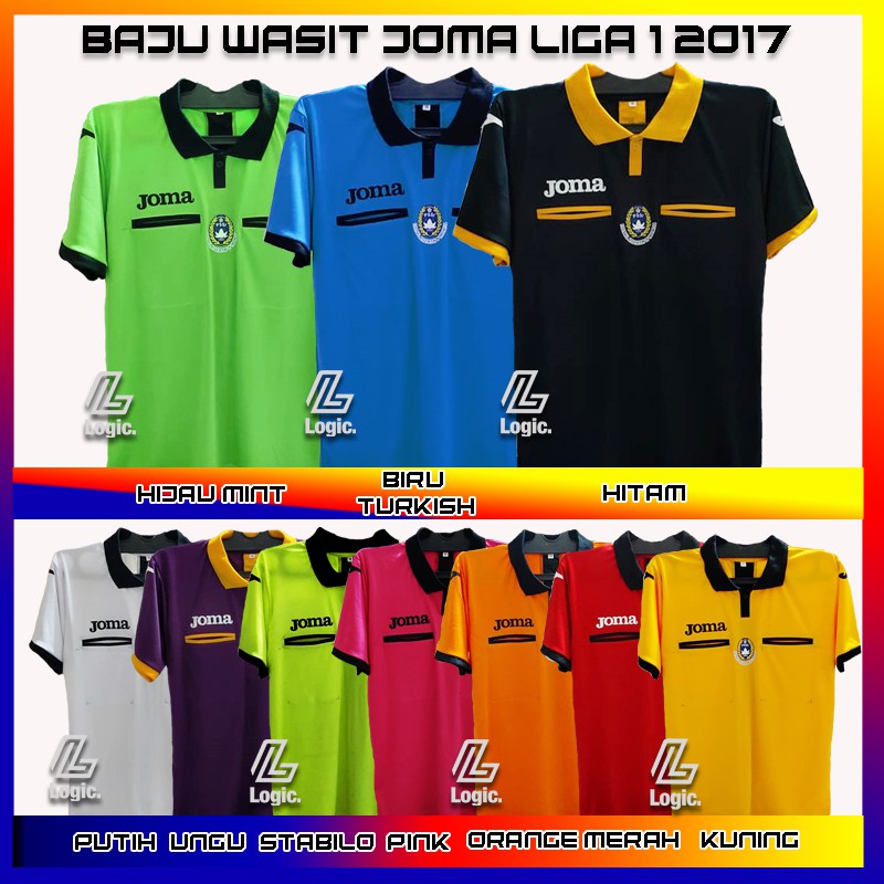 Jual Baju wasit JOMA type Liga 1 ( 2017 ) | Shopee Indonesia