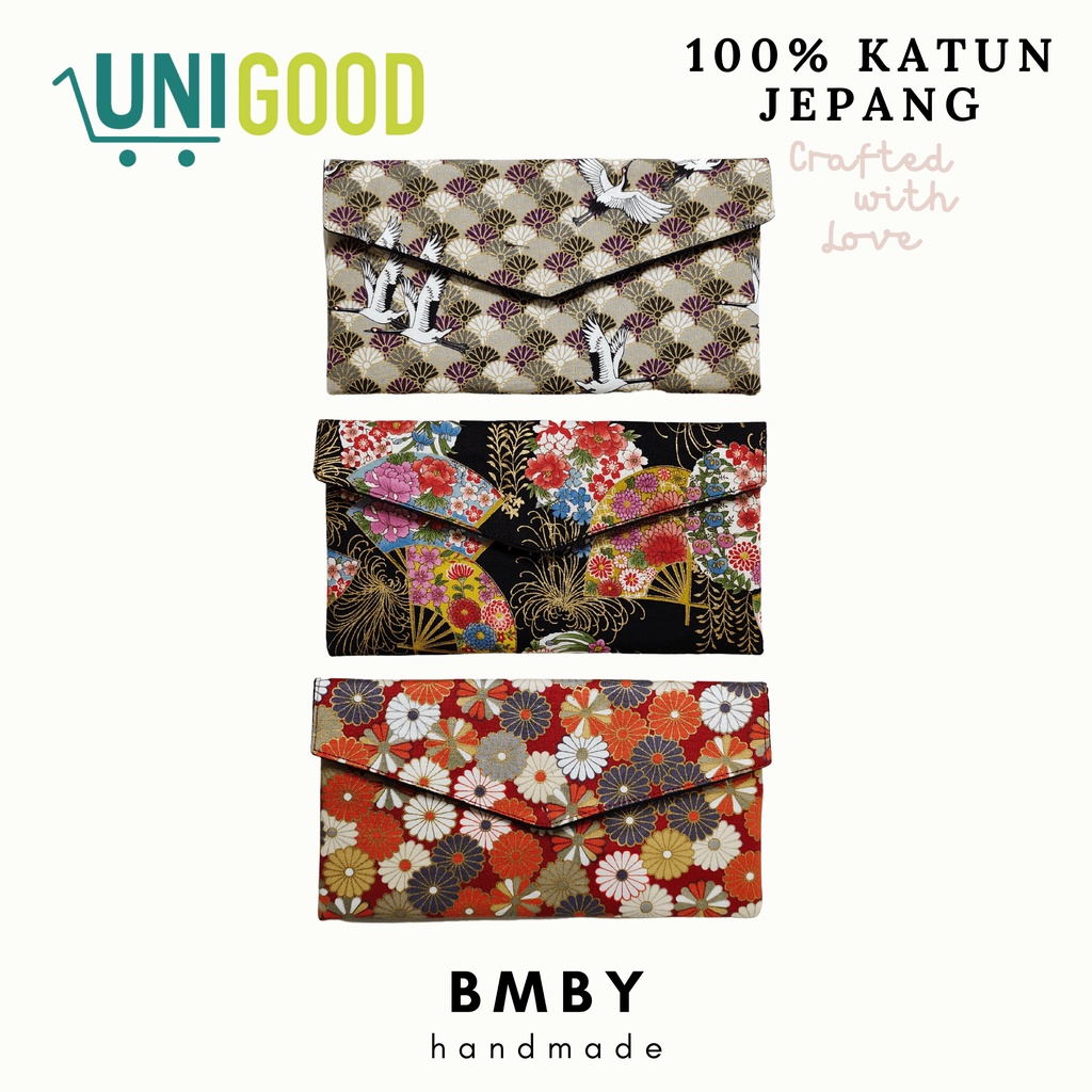 Jual UNIGOOD X BMBY - Long Slim Fabric Handmade Wallet Japanese Cotton ...