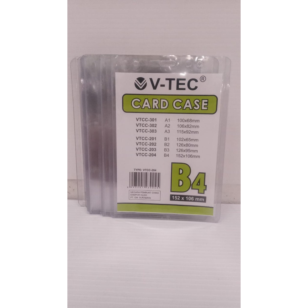 Jual Tempat Id Card Case B4 / Plastik Kartu Nama / Name Tag / Plastik ID Card VTCC-204/B4/1PAK ...