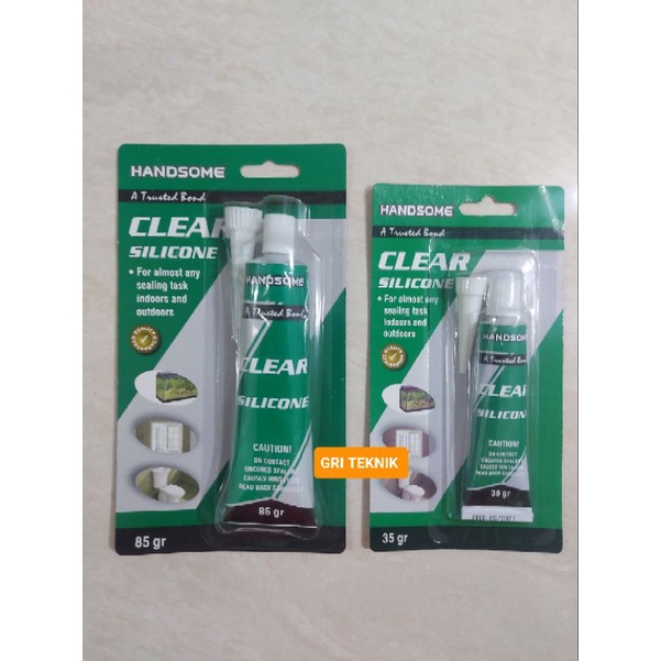 Jual WARNA CLEAR !!! CLEAR SILICONE / LEM KACA TUBE HANDSOME UKURAN 35 ...