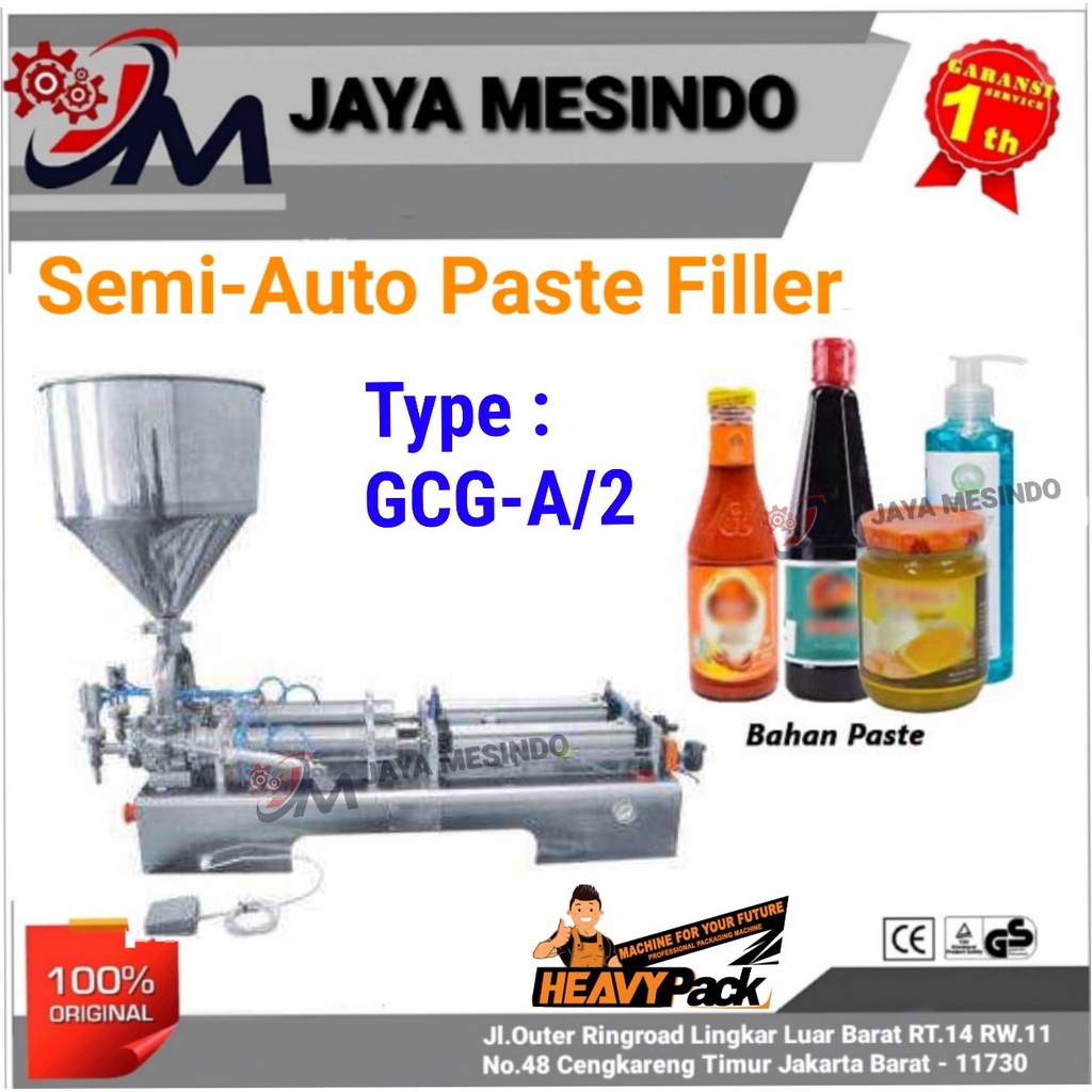 Jual Mesin Pengisi Cairan Kental / Filling Paste Filler GCG-A/2 ...