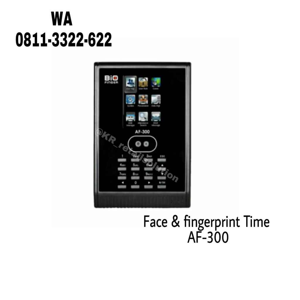 Jual KR Face & Fingerprint Time Attandance BioFinger AF-300 | Shopee ...