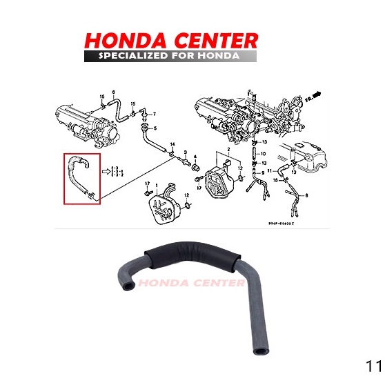 Jual Selang Slang Hose Pcv Valev Valve Civic Nova Nouva Lx Grand Civic ...