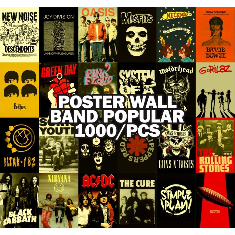 Jual Poster Band Popular / Poster Wall Badroom | Shopee Indonesia