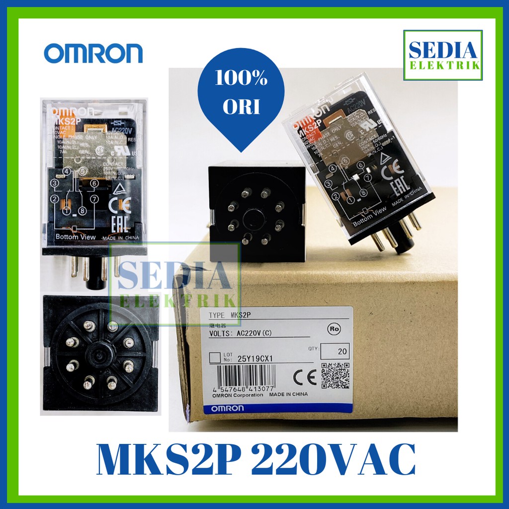 Jual Relay Omron MKS2P-220VAC MKS2P 220VAC | Shopee Indonesia